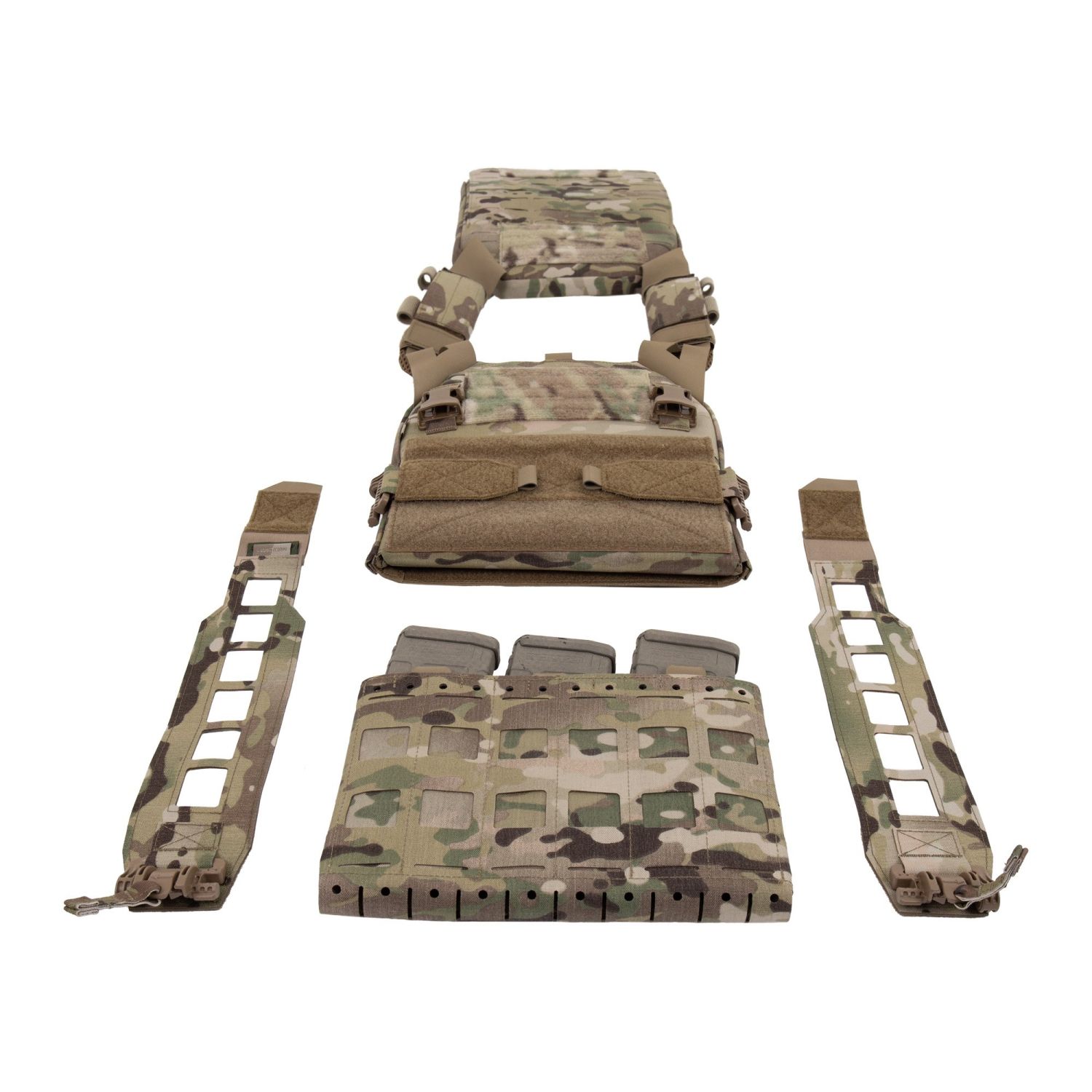 Warrior Laser Cut LPC V3 Low Profile Plate Carrier Base With Slimline Ladder Sides, Kangaroo ...