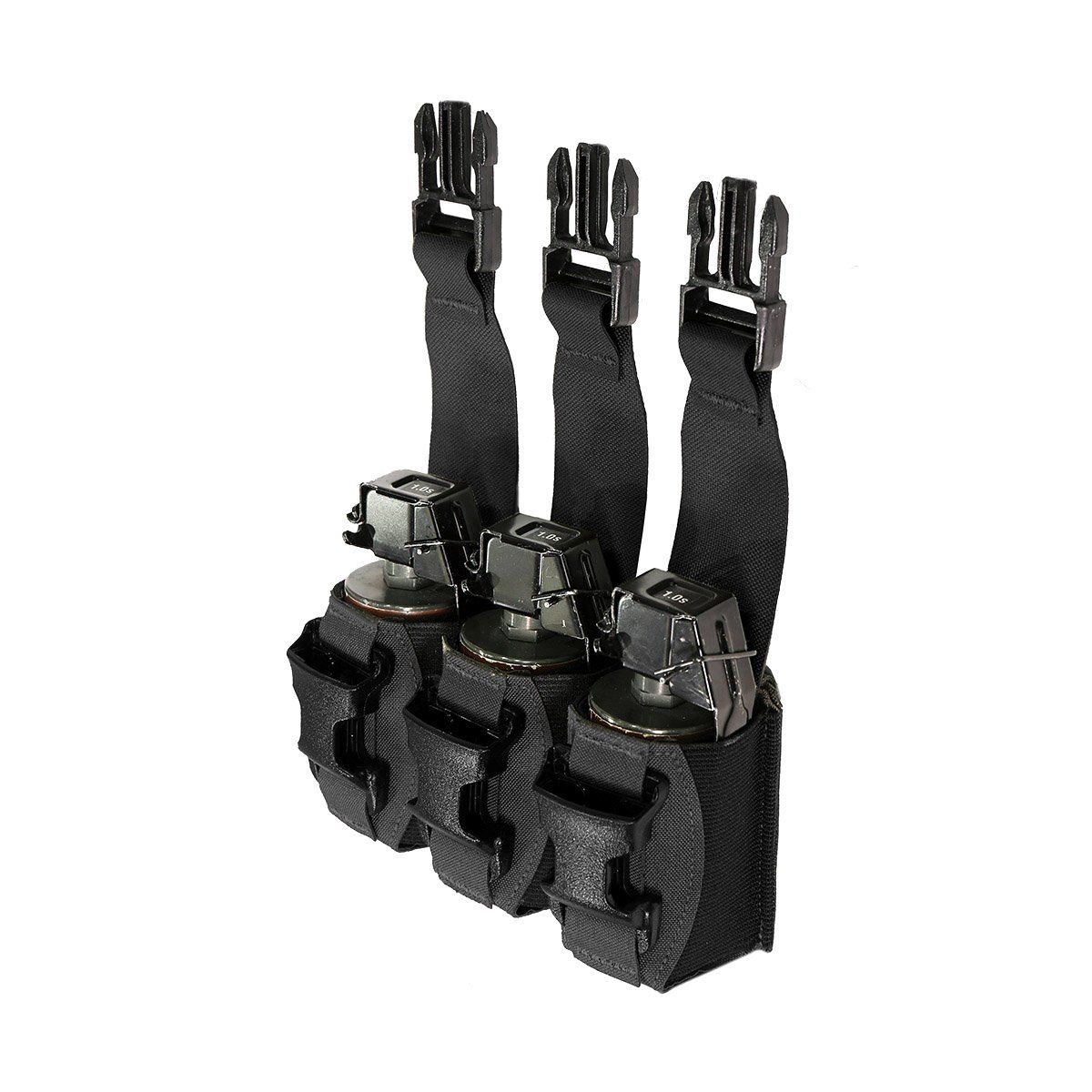 Warrior Laser Cut Triple 40mm Flash Bang Pouch Black | UK Tactical