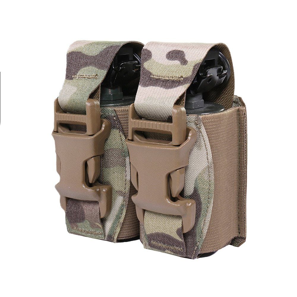 Warrior Laser Cut Double 40mm Flash Bang Pouch Multicam | UK Tactical