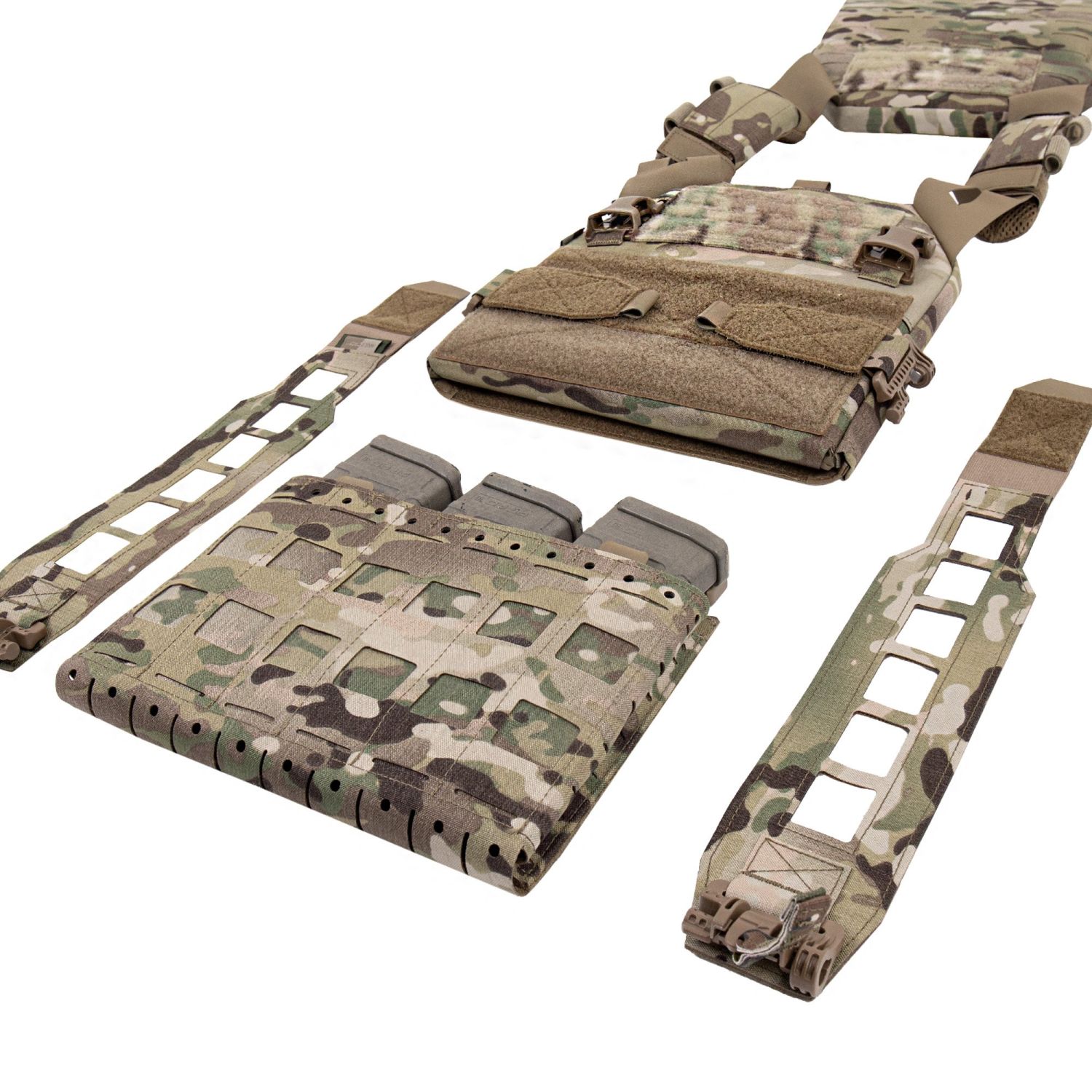 Warrior Laser Cut LPC V3 Low Profile Plate Carrier Base With Slimline Ladder Sides, Kangaroo ...