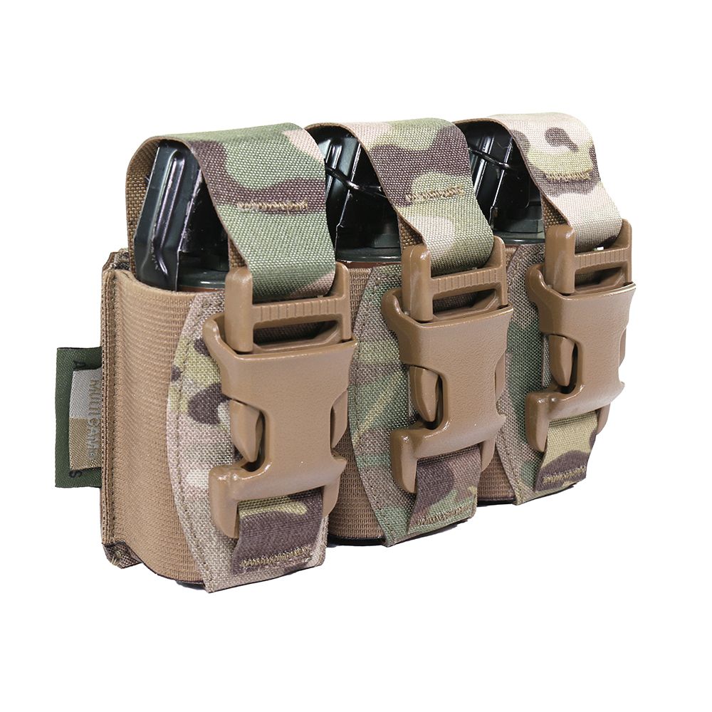 Warrior Laser Cut Triple 40mm Flash Bang Pouch MultiCam | UK Tactical